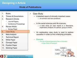 Writing for Computer Science: Design an article | PPTX