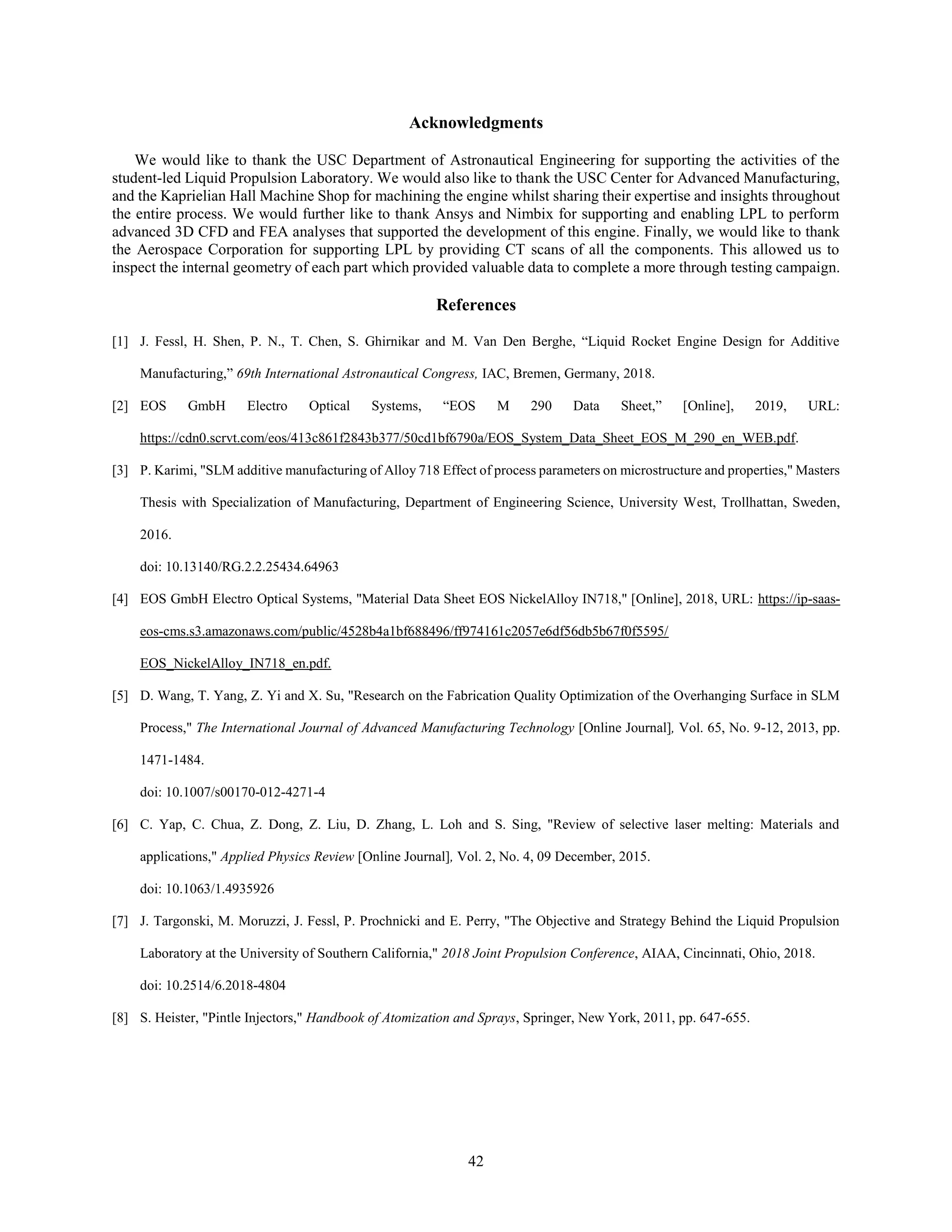 Design and Additive Manufacturing Considerations for Liquid Rocket ...