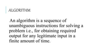 DESIGN AND ALGORITHM.pptx BCA BANGALORECITY UNIVERSITY | PPT