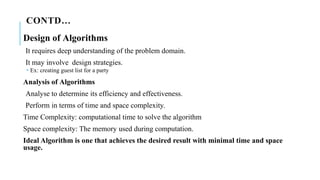 DESIGN AND ALGORITHM.pptx BCA BANGALORECITY UNIVERSITY | PPT