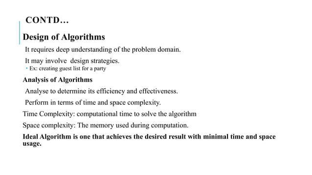 DESIGN AND ALGORITHM.pptx BCA BANGALORECITY UNIVERSITY | PPT