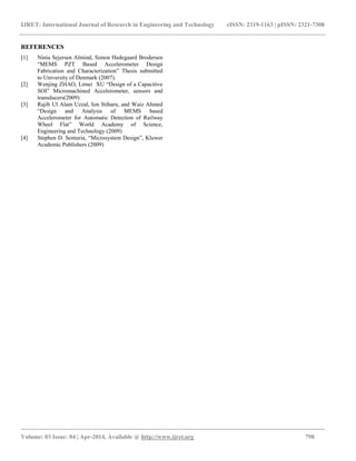 Design and analysis of 3 d capacitive accelerometer | PDF