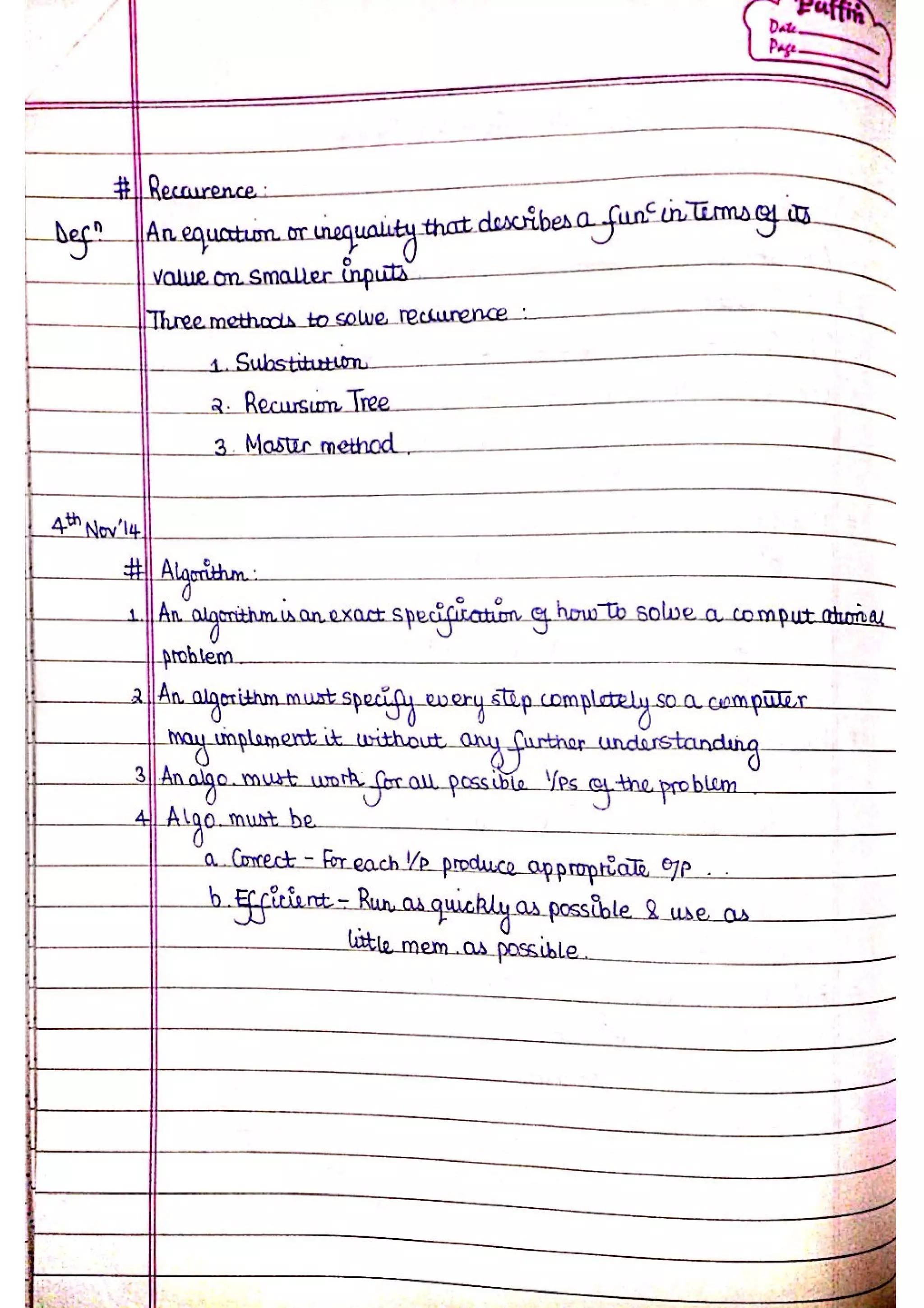Design and Analysis of Algorithms Notes - Ronak Sumbaly | PDF