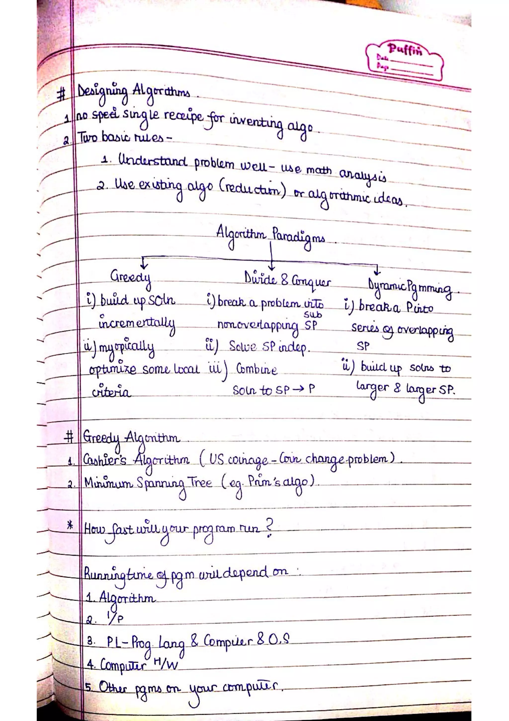 Design and Analysis of Algorithms Notes - Ronak Sumbaly | PDF