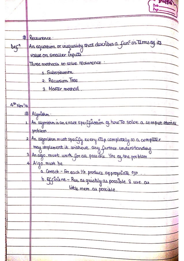 Design and Analysis of Algorithms Notes - Ronak Sumbaly | PDF
