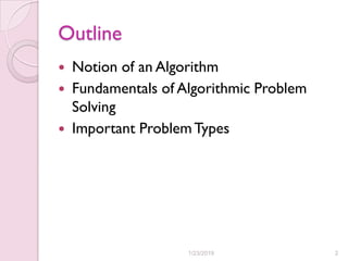 Design and analysis of algorithms | PDF