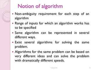 Design and analysis of algorithms | PDF