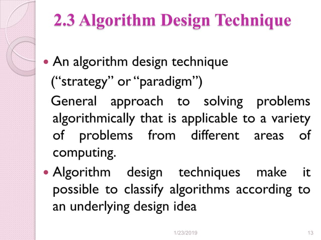 Design and analysis of algorithms | PPT