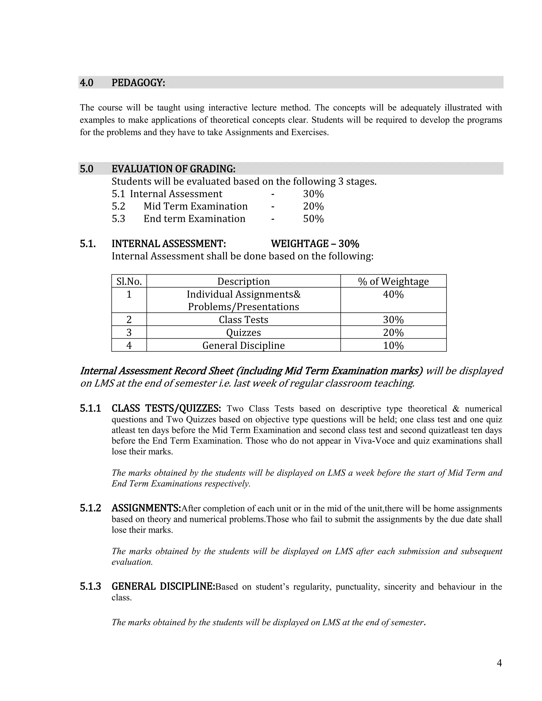 Design and analysis of algorithms course plan | DOCX