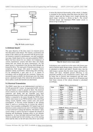 Design and analysis of an electric kart | PDF