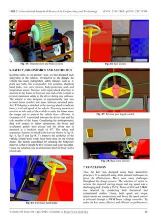 Design and analysis of an electric kart | PDF