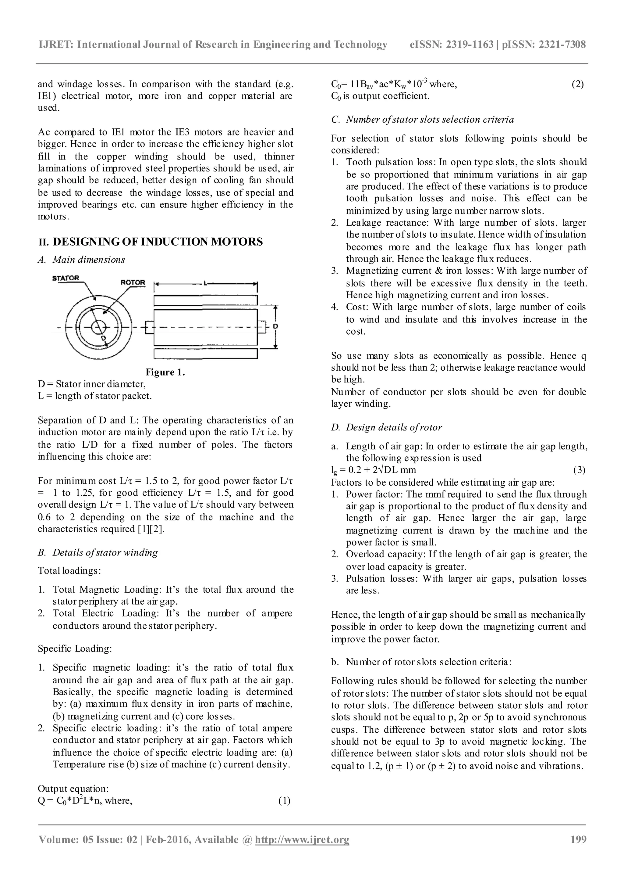 Design and analysis of a premium efficiency (ie3) induction motor | PDF