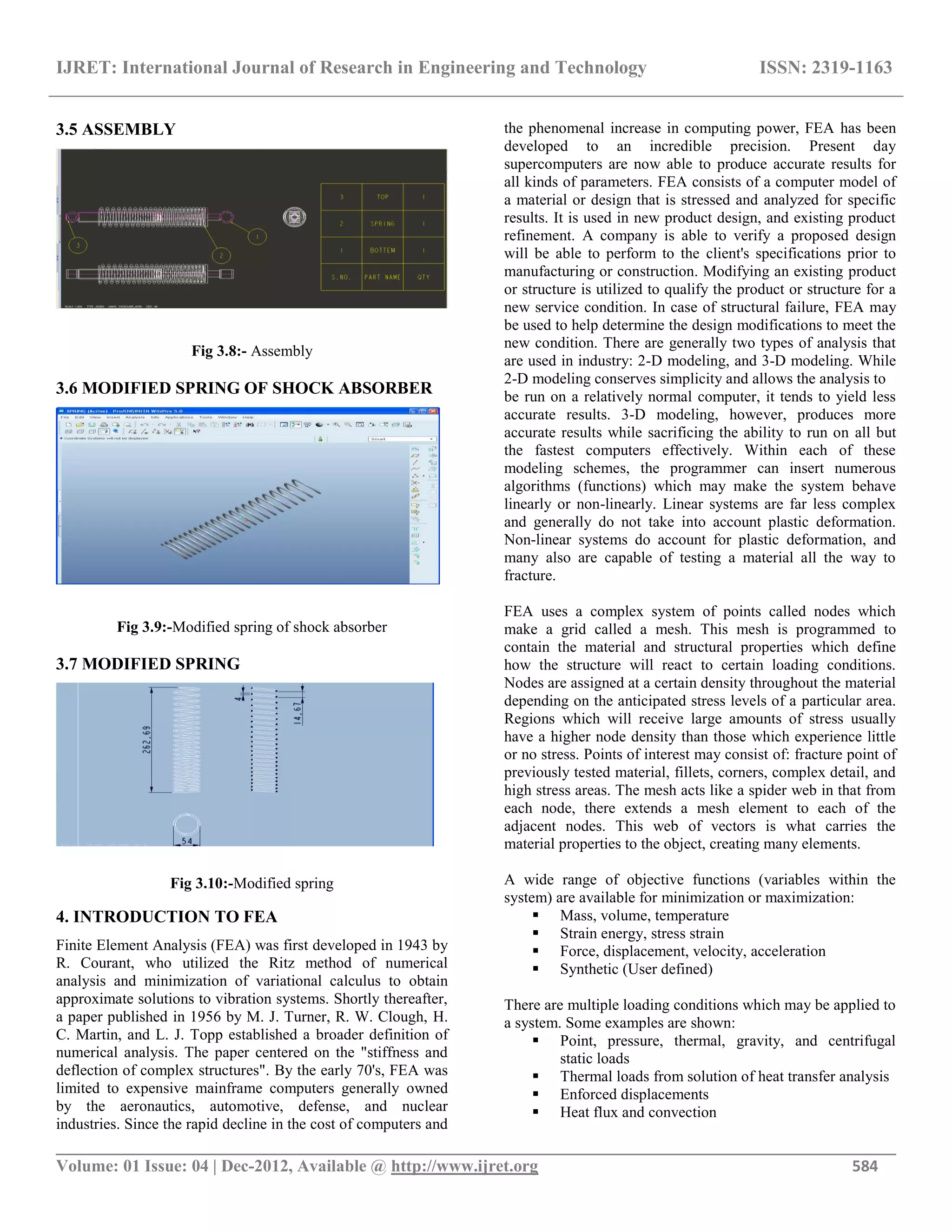 Design and analysis of a shock absorber | PDF