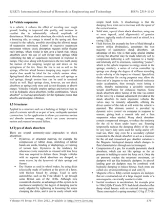 Design and analysis of a shock absorber | PDF