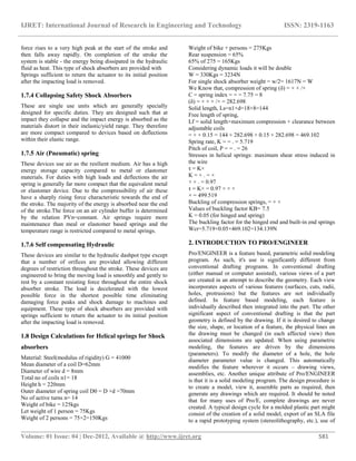 Design and analysis of a shock absorber | PDF