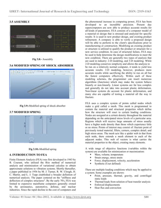 Design and analysis of a shock absorber | PDF