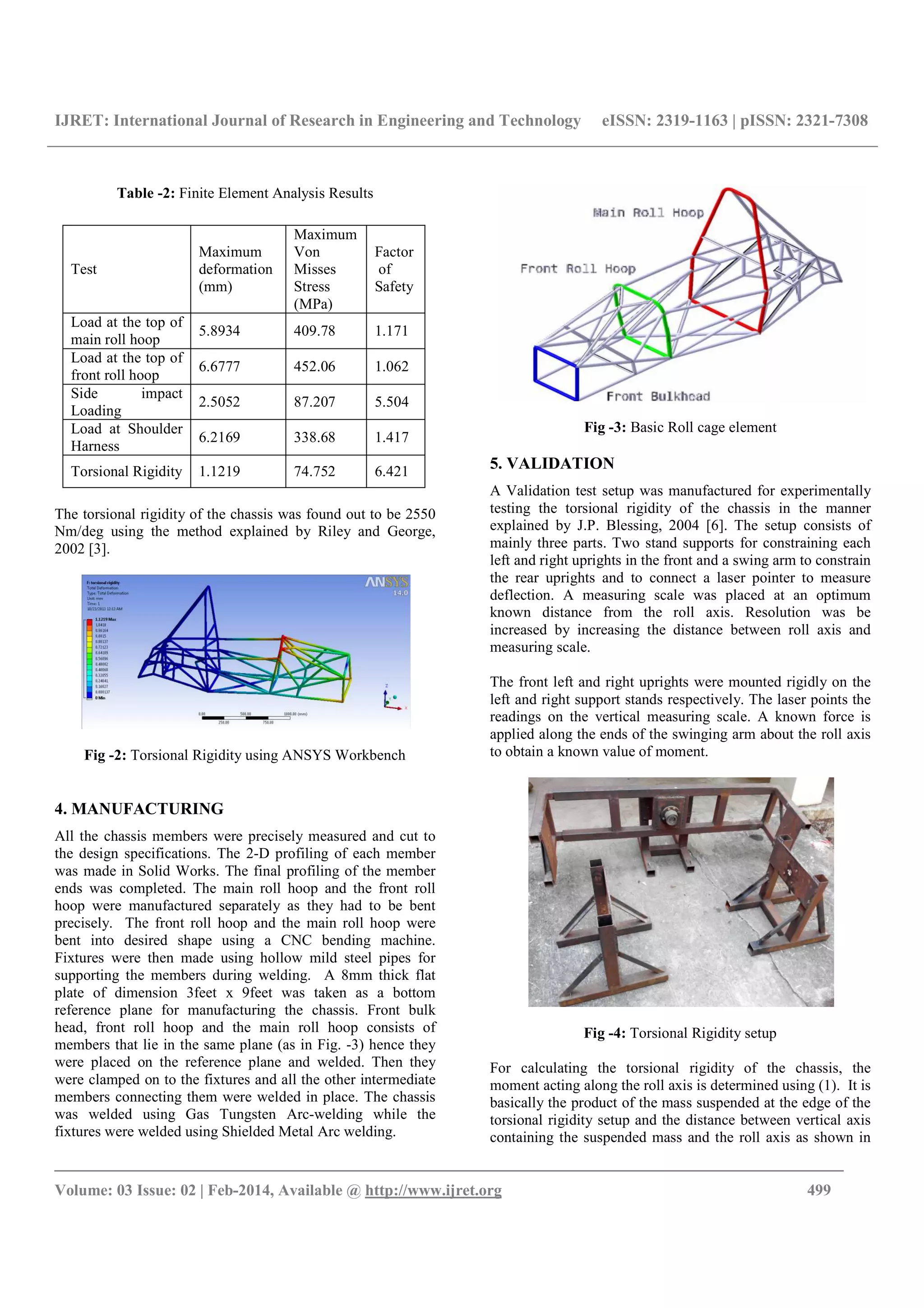 Design and analysis of a tubular space frame chassis of | PDF