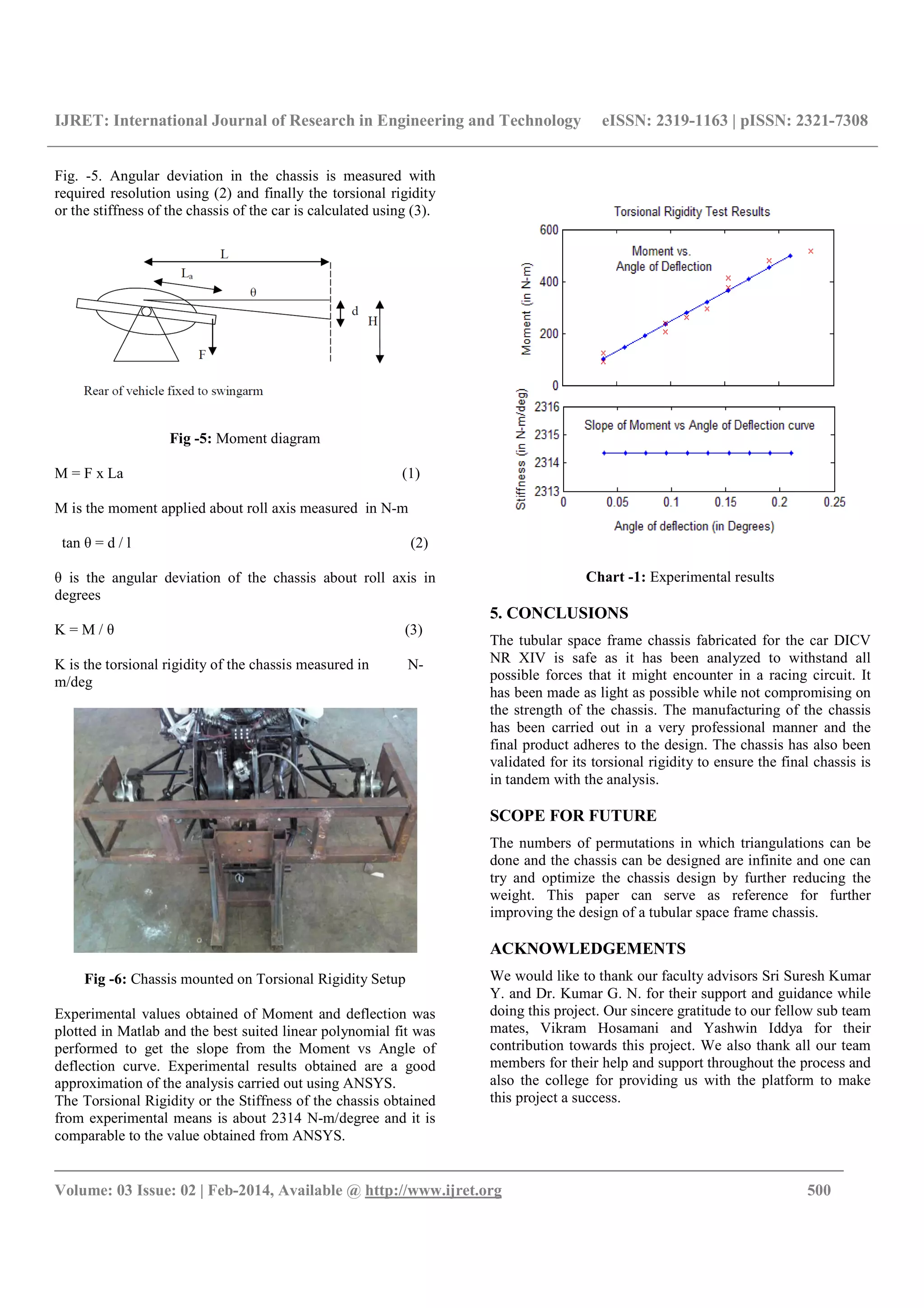 Design and analysis of a tubular space frame chassis of | PDF