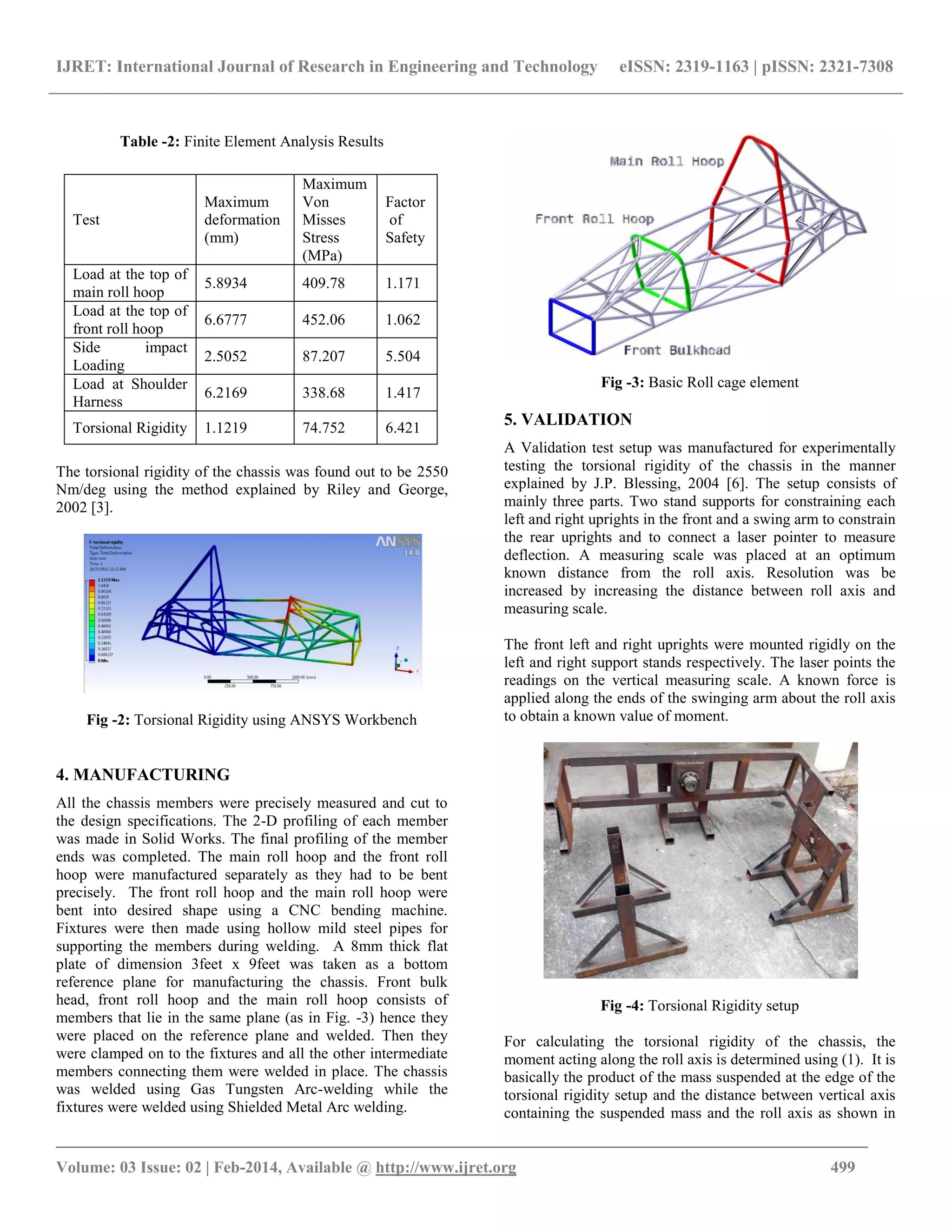 Design and analysis of a tubular space frame chassis of a high ...