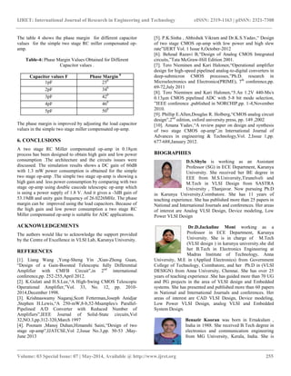 Design and analysis of a two stage miller compensated | PDF