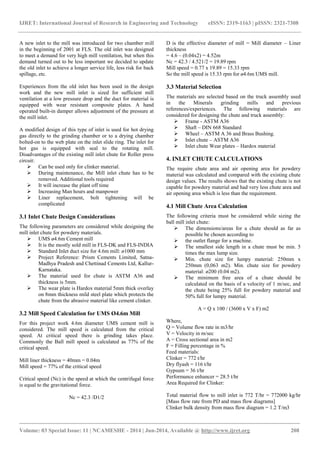 Design and analysis of ball mill inlet chute for roller press circuit ...