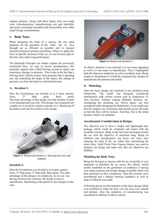 Design and analysis of bodyworks of a formula style racecar | PDF