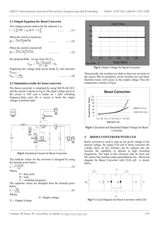 Design and analysis of boost converter with cld cell | PDF