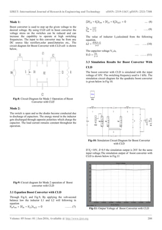 Design and analysis of boost converter with cld cell | PDF