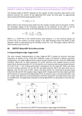 Design and analysis of cntfet based d flip flop | PDF