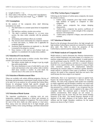 Design and analysis of composite drive shaft | PDF