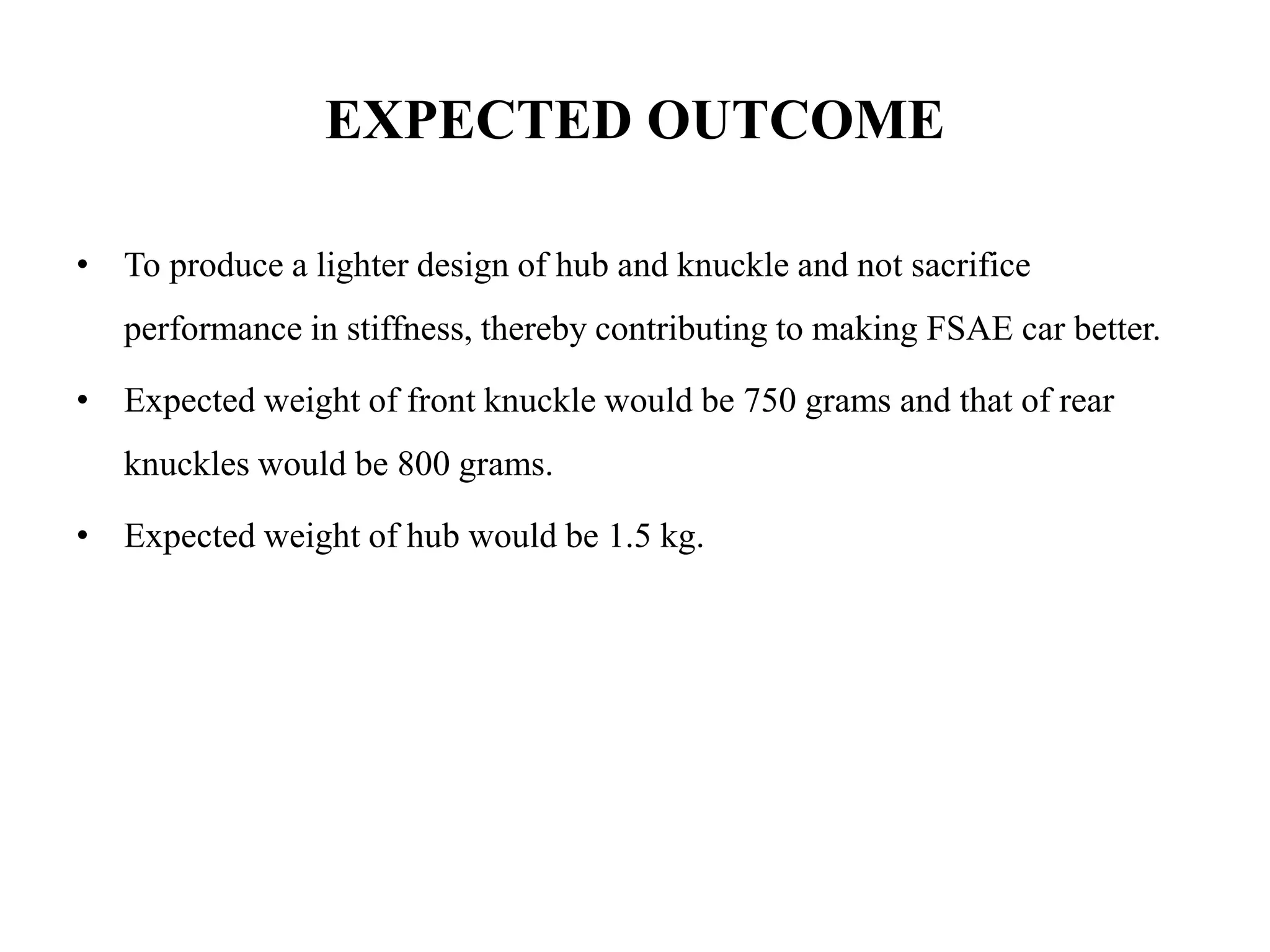 Design and analysis of knuckle and hub of FSAE race car | PPTX