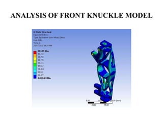 Design and analysis of knuckle and hub of FSAE race car | PPTX