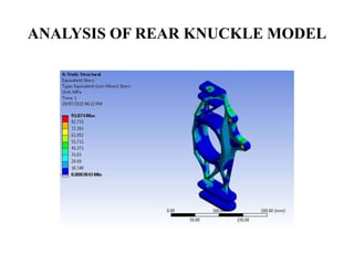 Design and analysis of knuckle and hub of FSAE race car | PPTX