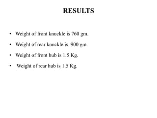 Design and analysis of knuckle and hub of FSAE race car | PPTX