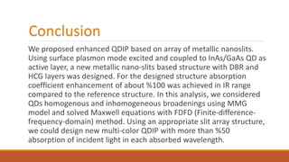 Design and analysis of multicolor qdip based on metallic nanoslits ...