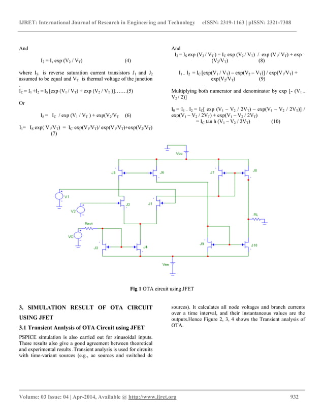 Design and analysis of operational transconductance amplifier using pspice | PDF | Computer ...