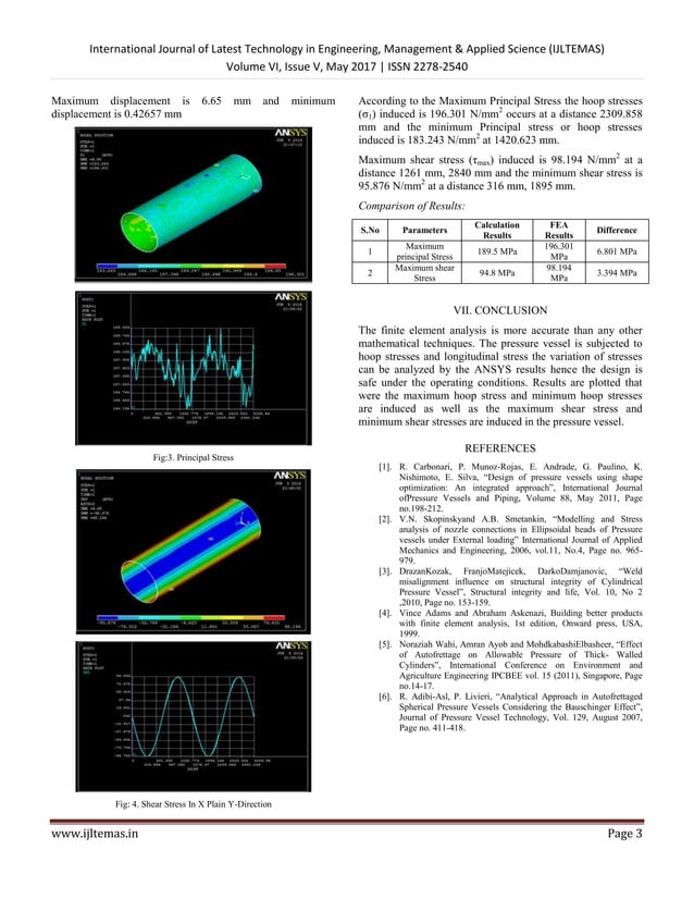 Design and Analysis of Pressure Vessel Using Finite Element Method | PDF