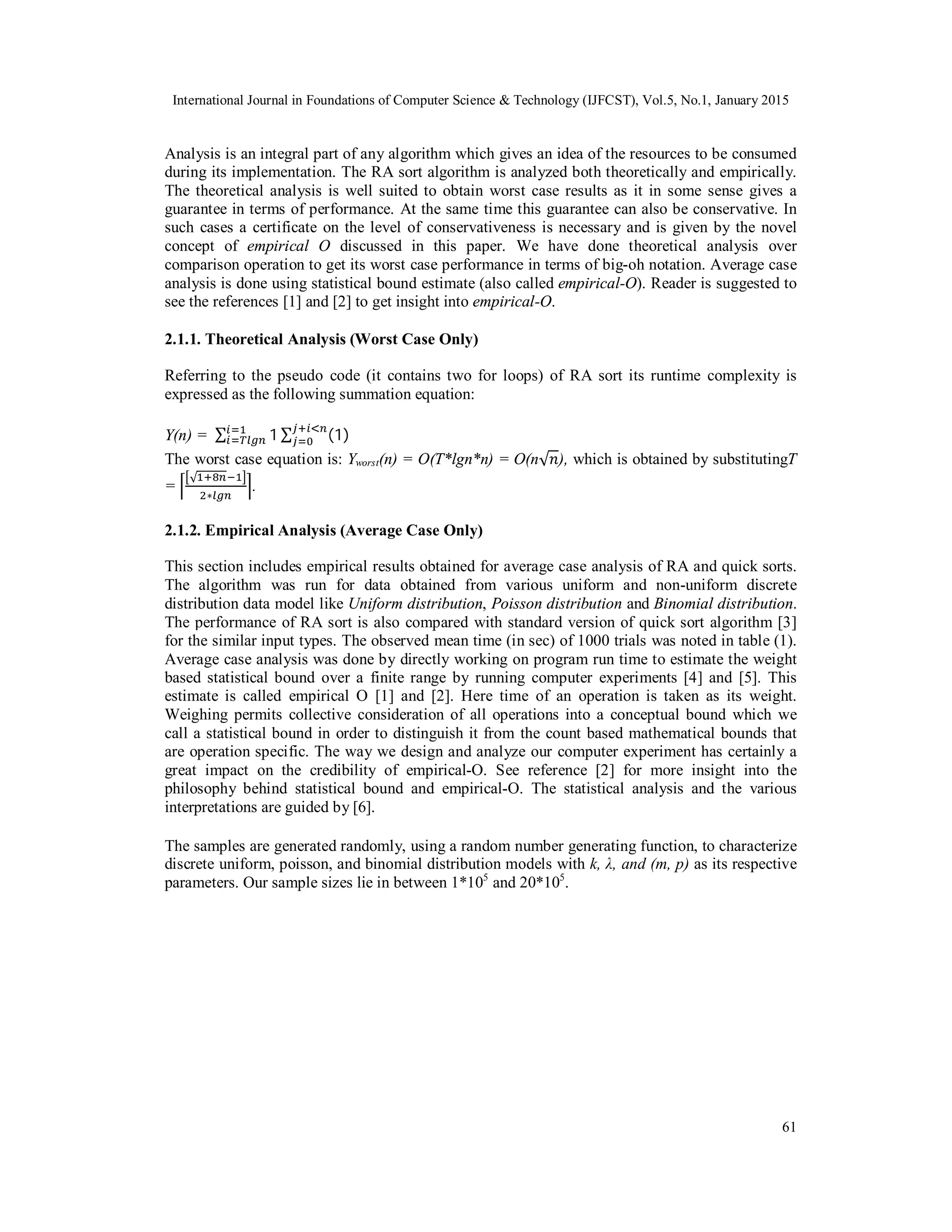 Design and analysis of ra sort | PDF | Computer Software and Applications | Computing
