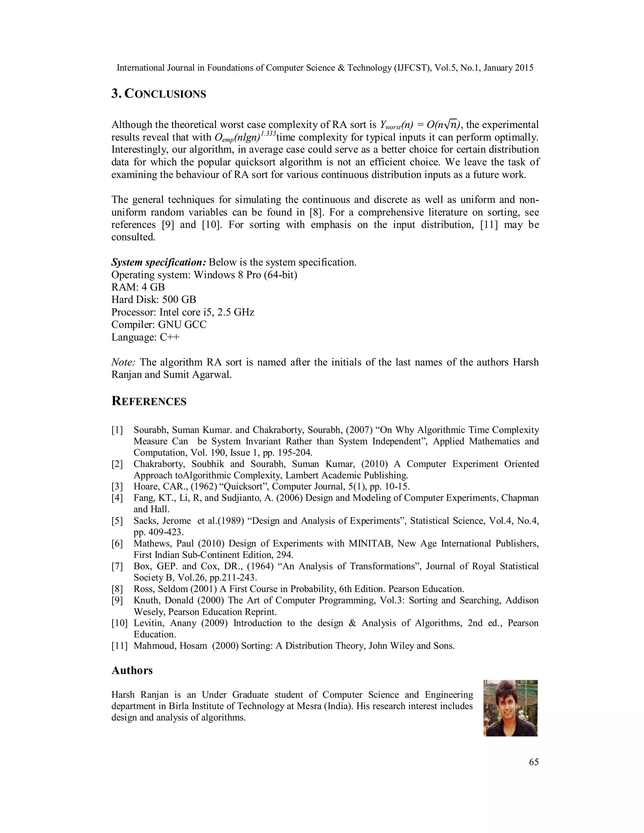 Design and analysis of ra sort | PDF | Computer Software and Applications | Computing