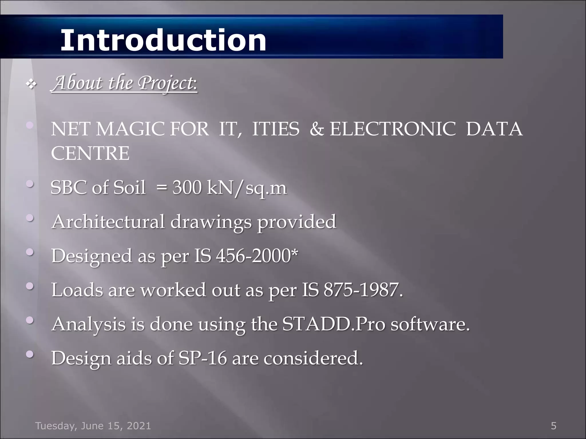 Design and analysis of RC structures with flat slab | PPT
