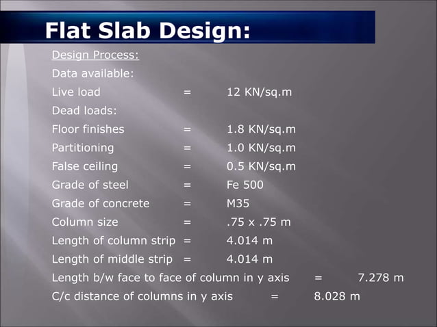 Design and analysis of RC structures with flat slab | PPT | Civil Engineering Industry | Industries