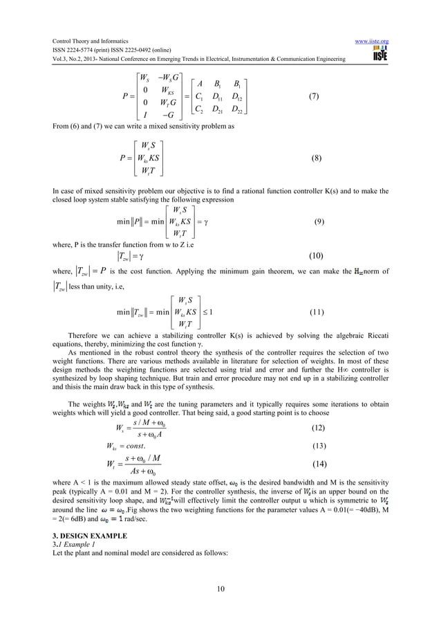 Design and analysis of robust h infinity controller | PDF