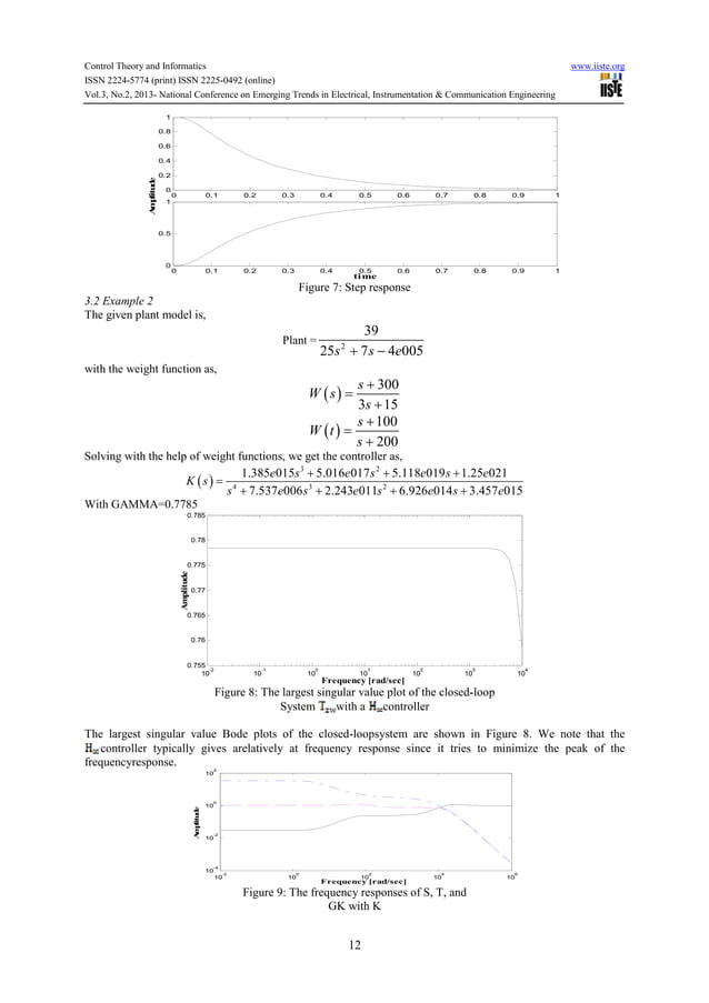Design and analysis of robust h infinity controller | PDF