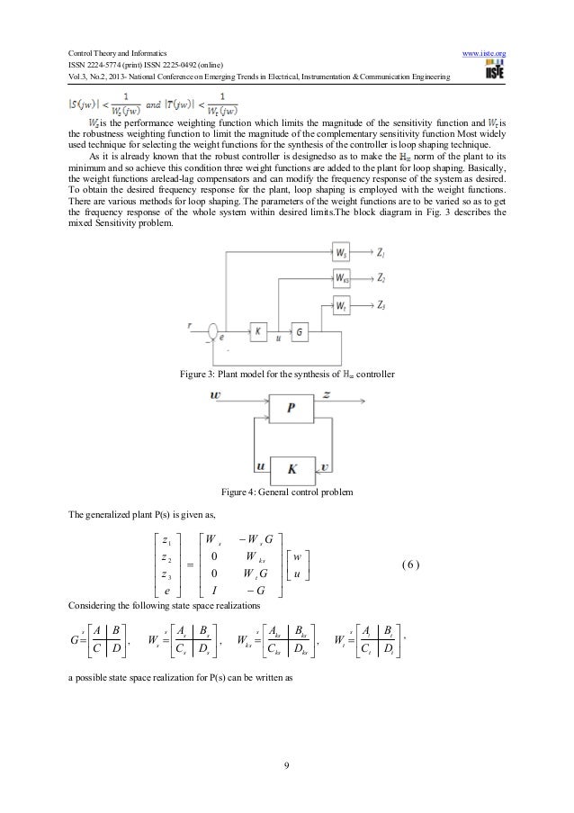 Design And Analysis Of Robust H Infinity Controller