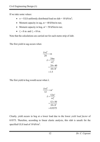Design and analysis of slabs | PDF