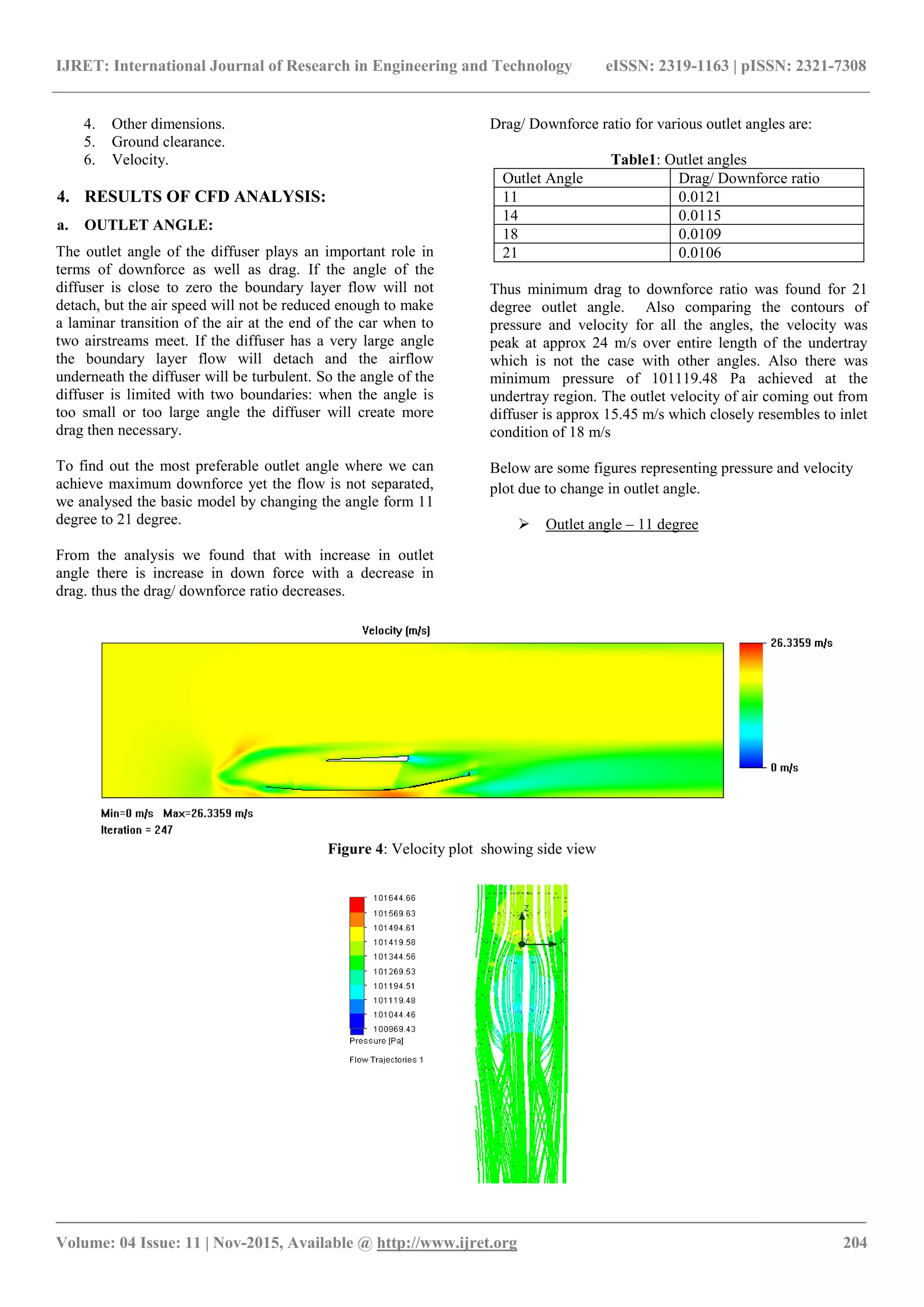Design and analysis of undertray diffuser for a formula style racecar | PDF
