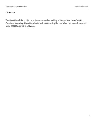 Design and assembly of air circulator | PDF