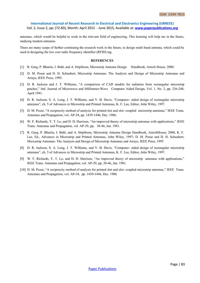 Design And Comparison of Linearly Polarized Rectangular Micro strip Patch Antenna Using ...