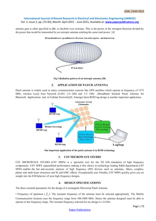 Design And Comparison of Linearly Polarized Rectangular Micro strip Patch Antenna Using ...