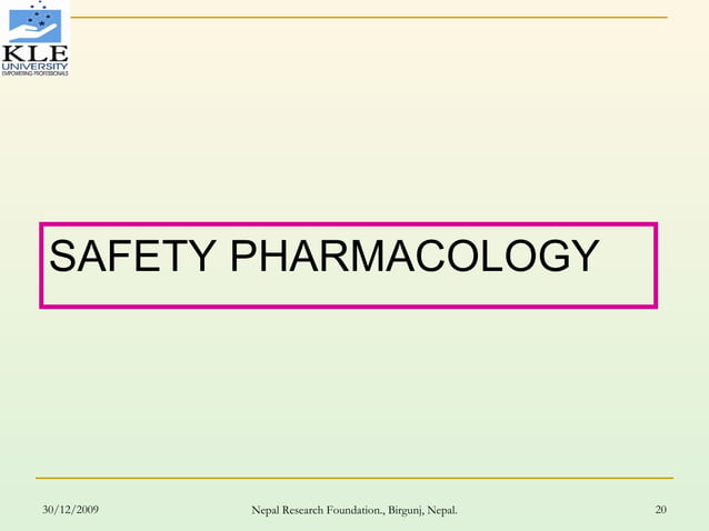 Design And Conduct Safety Pharmacology And Toxicology Study For ...